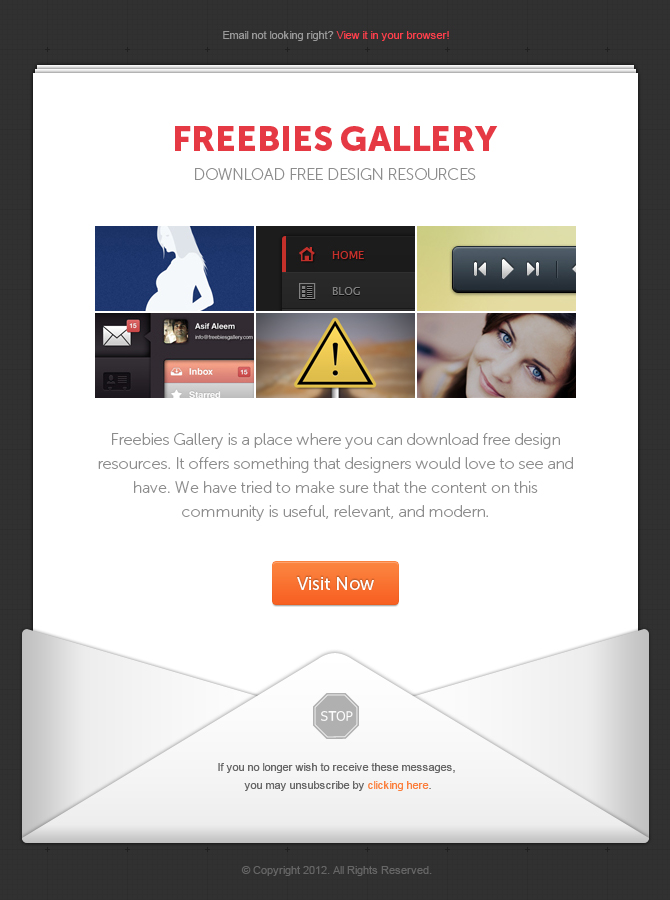 Email Newsletter Template - Freebies - Fribly