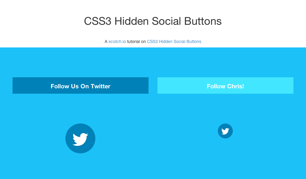 Css3 Hidden Social Buttons Coding Tutorials Fribly