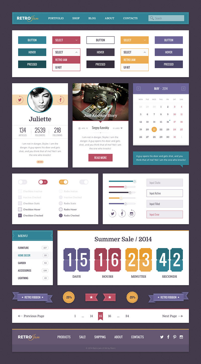 Free Professional UI Kit Bundle - Freebies - Fribly
