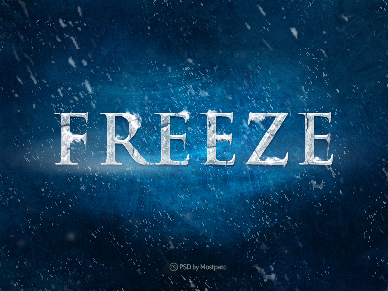 Freeze - Text Effect - Freebies - Fribly