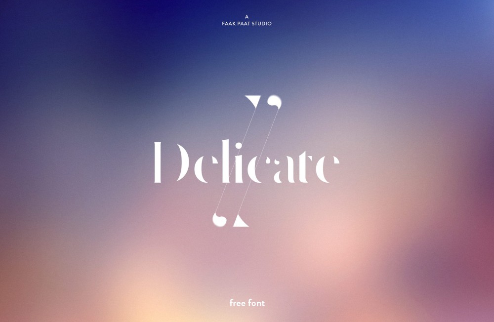 Delicate Free Typeface - Free Fonts - Fribly