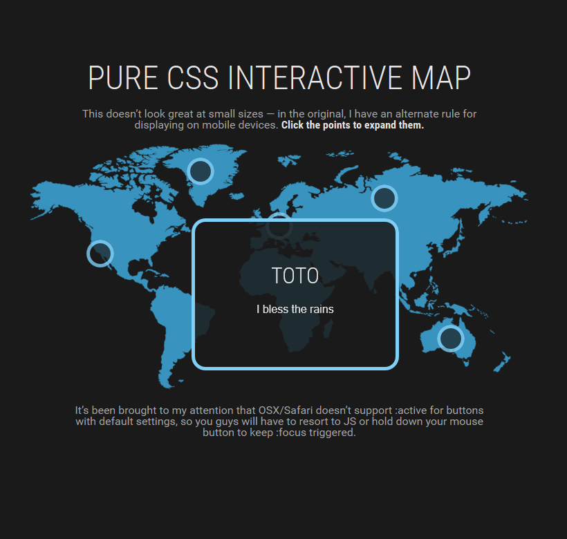 Pure Css Interactive Map Fribly