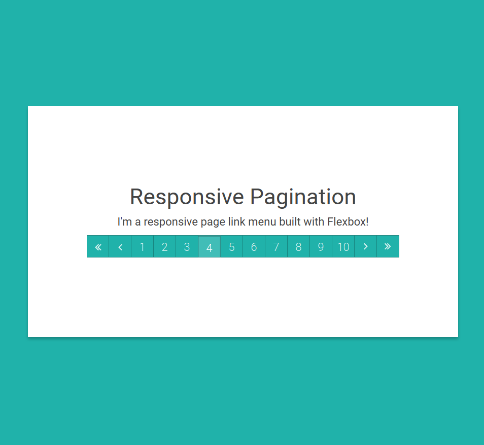Responsive Flexbox Pagination Fribly