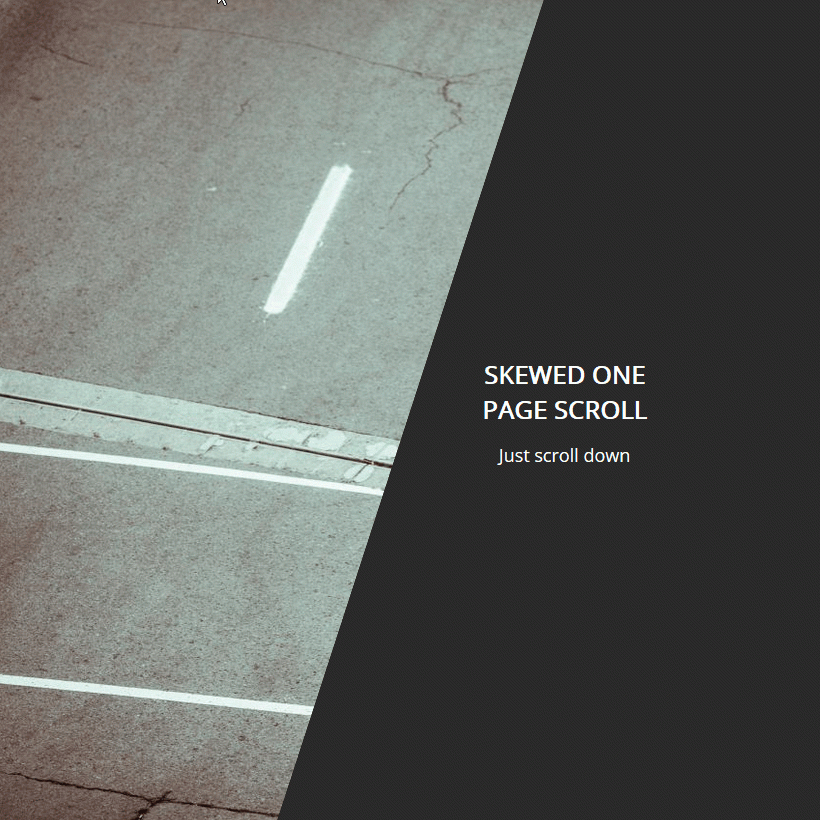 Skewed One Page Scroll - - Fribly