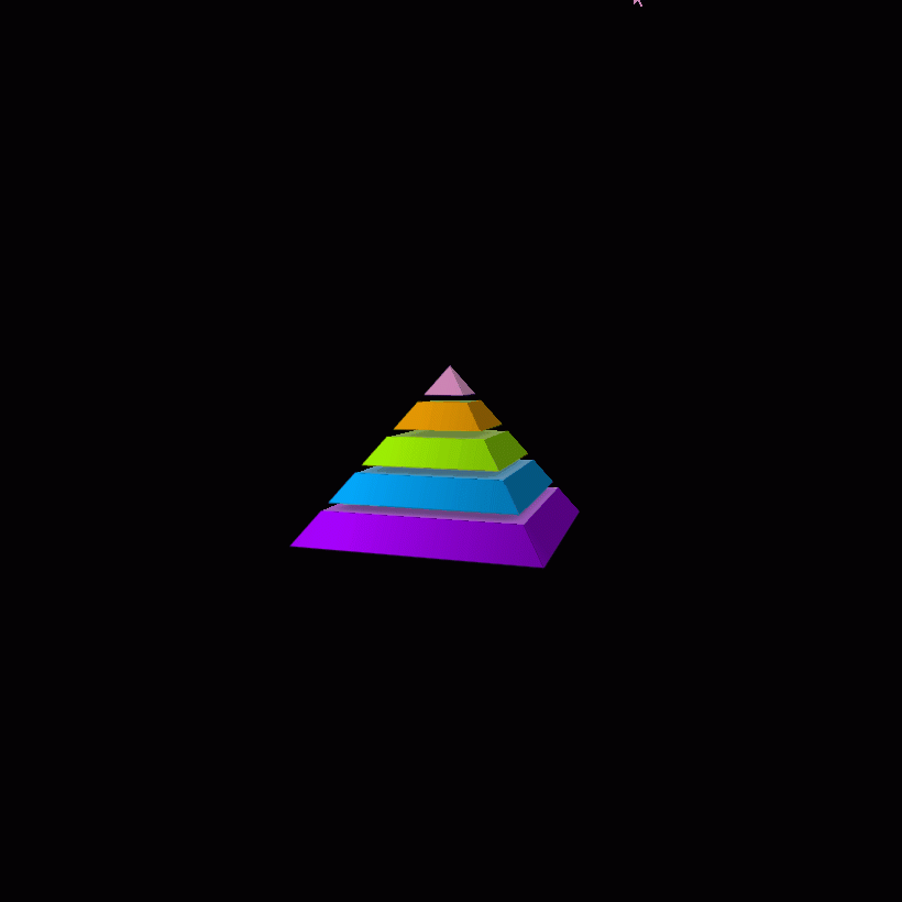 Pure CSS3 Layered 3D Pyramid - - Fribly