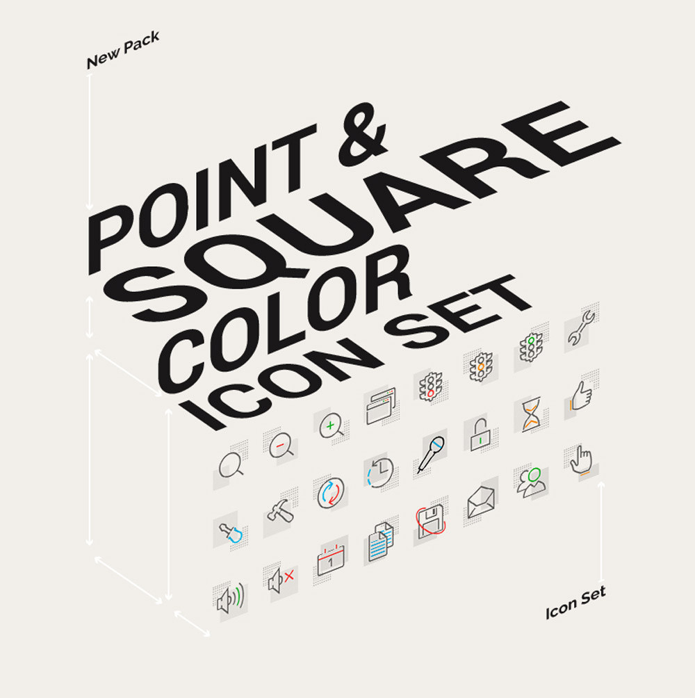 Point & Square Color Icons Pack - Icons - Fribly
