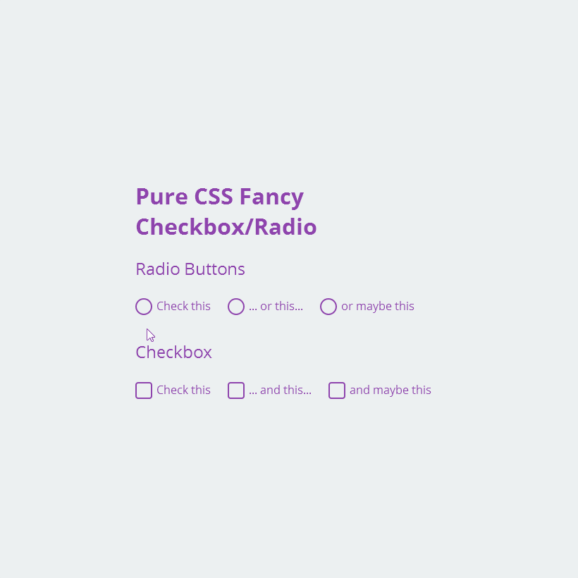 Pure Css Fancy Checkbox Radio Coding Fribly