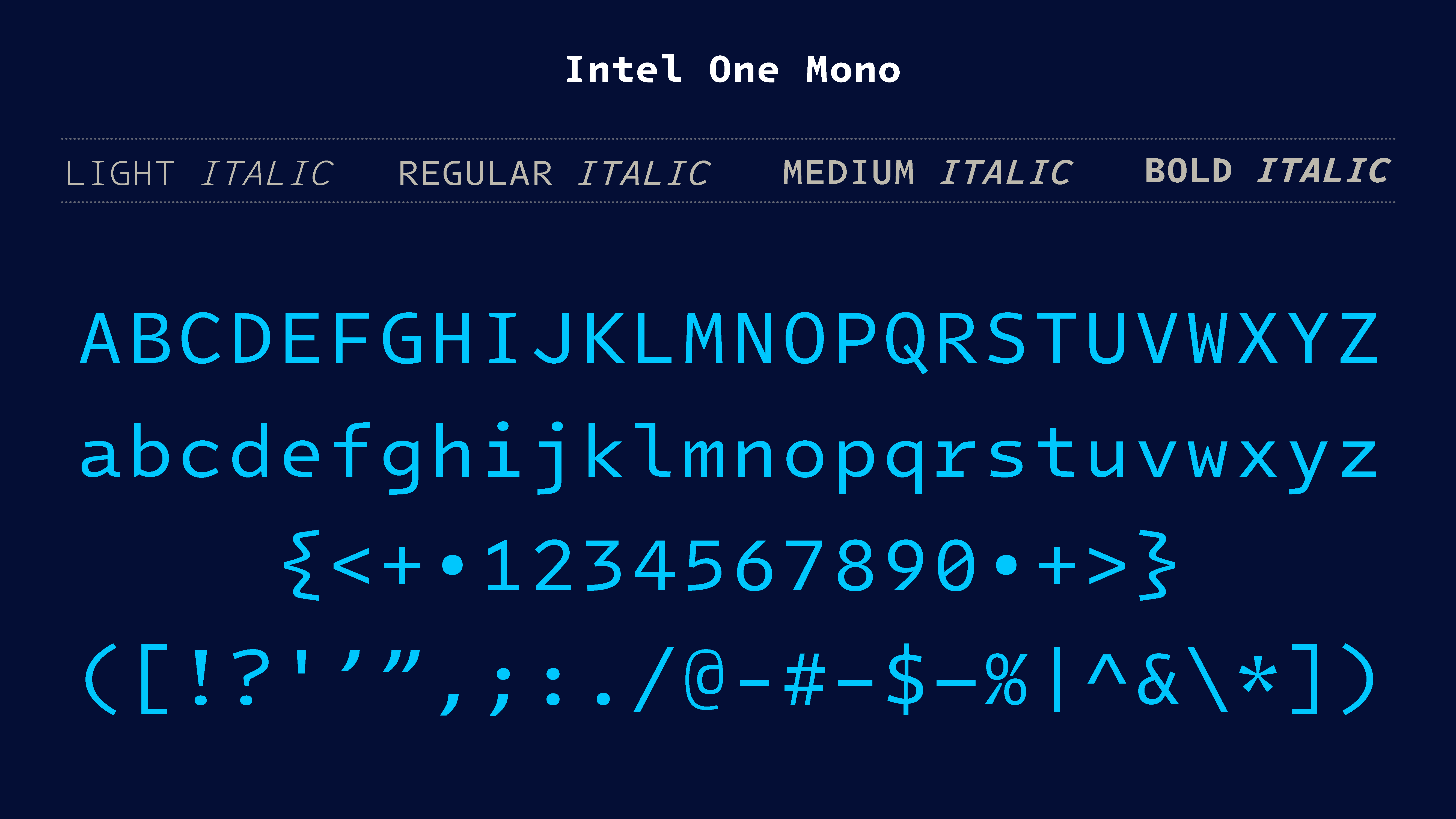 Intel One Mono Typeface - Free Fonts - Fribly