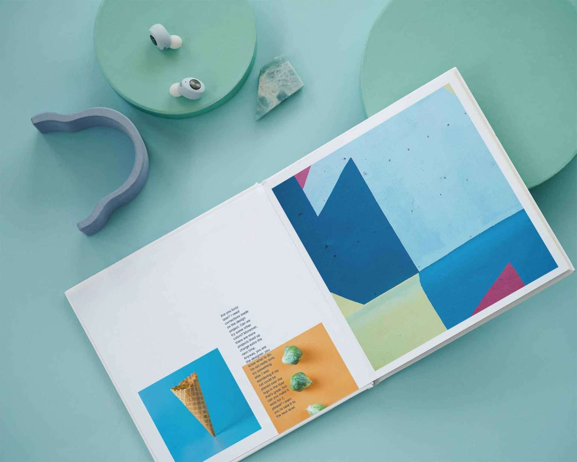 Open Hardback Book Mockup - Freebies - Fribly